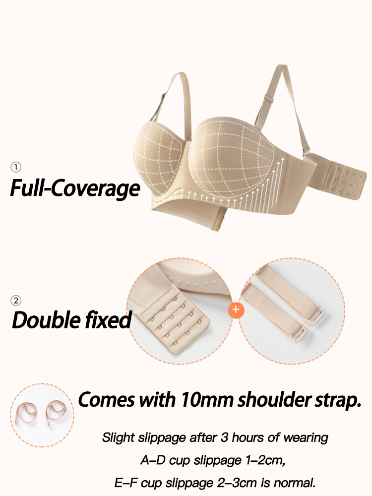 Anti-Slip Strapless Invisible Bra with Removable Straps ｜ Luna's Wish
