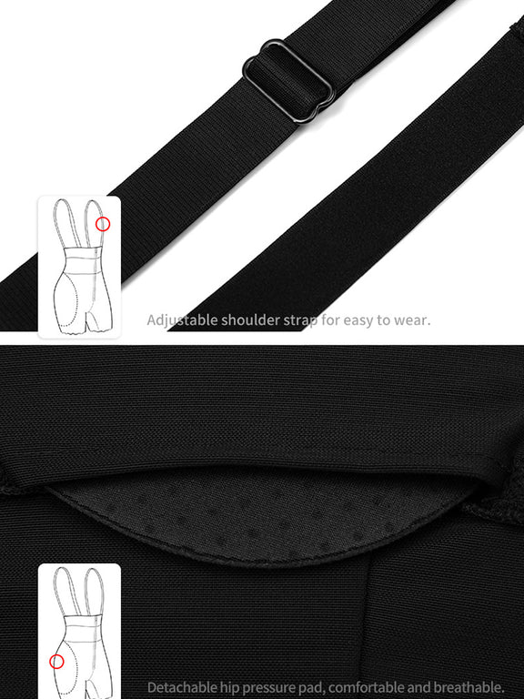 Plus Size Removable Padding Thigh Slimmer Tummy Control Body Shapewear ...
