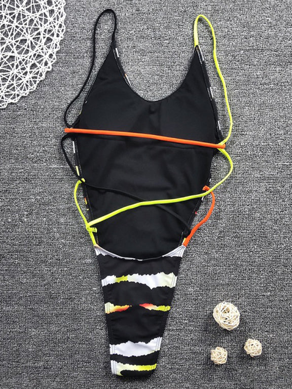 Sexy Metallic Glitter Female Shiny Solid High Cut One Piece Beachwear ...