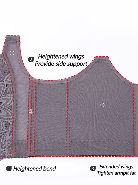 Breathable Shaping Side Support Minimizer Bras | Luna's Wish