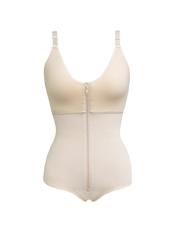 Women's Plus Size Front Zipper Tummy Control Body Shapewear | Luna's Wish