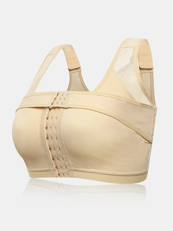 Women’s Front Closure Bra Posture Corrector Shaper with Breast Support ...